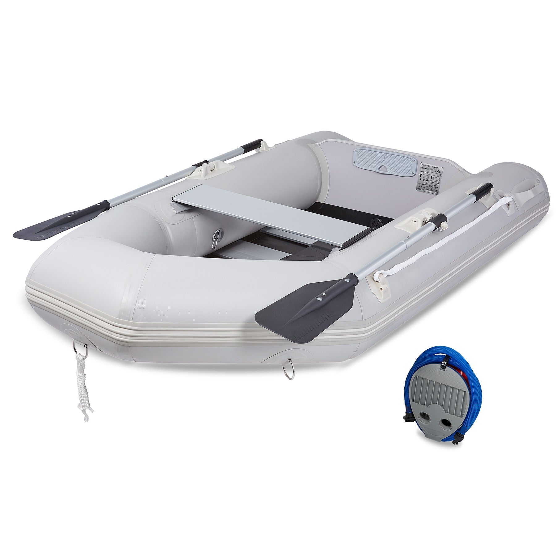 CO-Z 7.5 ft Inflatable Dinghy 2 Person with Aluminum Floor