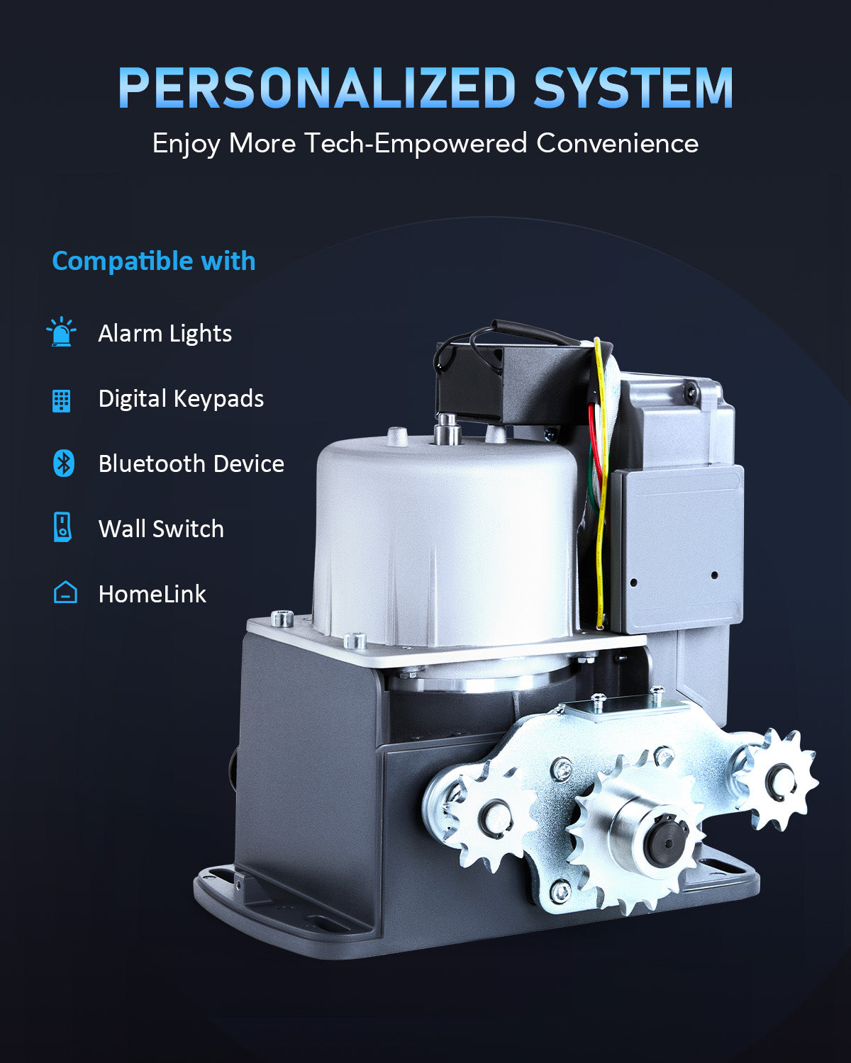 Gate Openers With Remote Complete Kit CO-Z 1800lbs Automatic Sliding ...