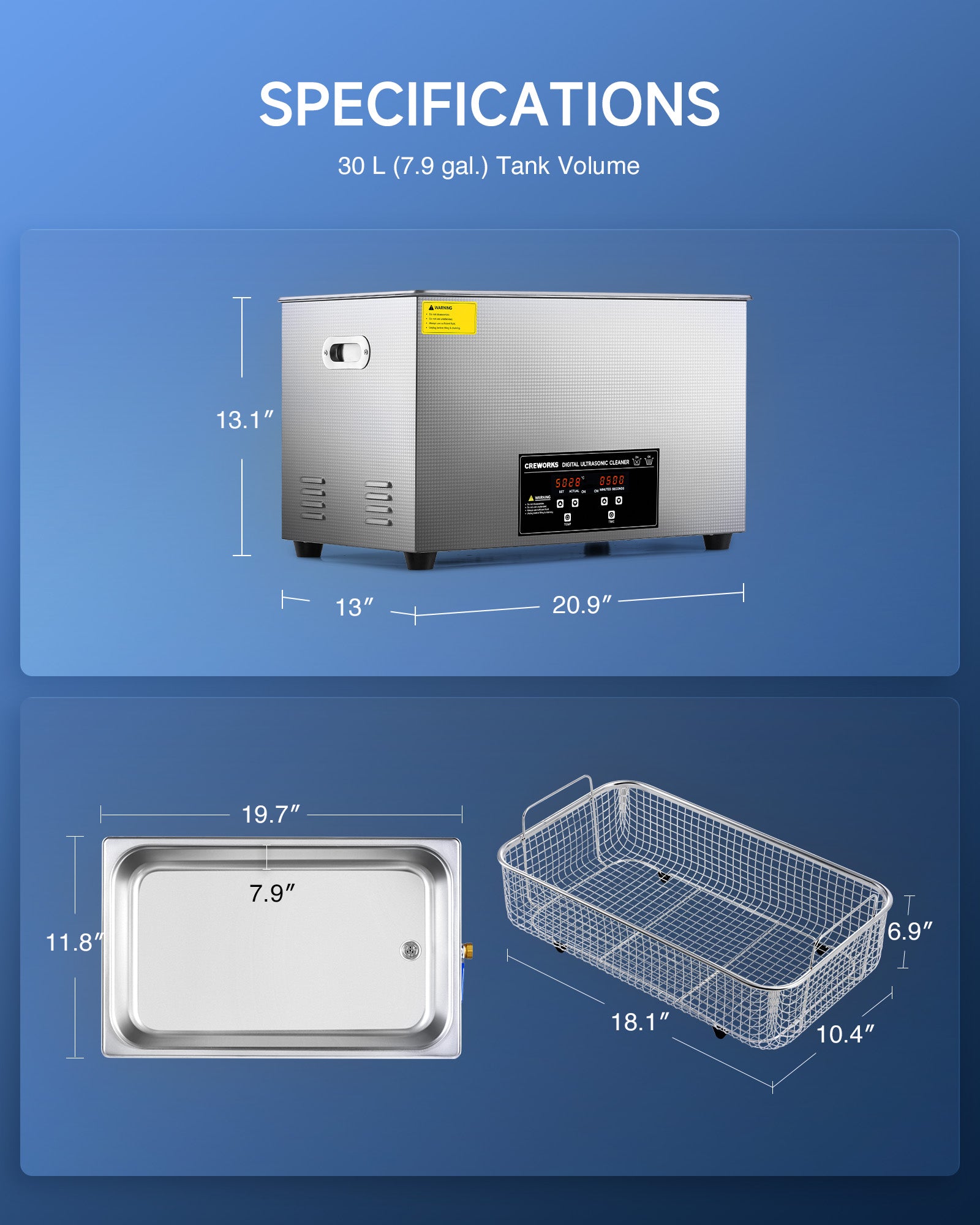 Ultrasonic Cleaner with Digital Timer and Heater for Ultrasonic Cleani ...