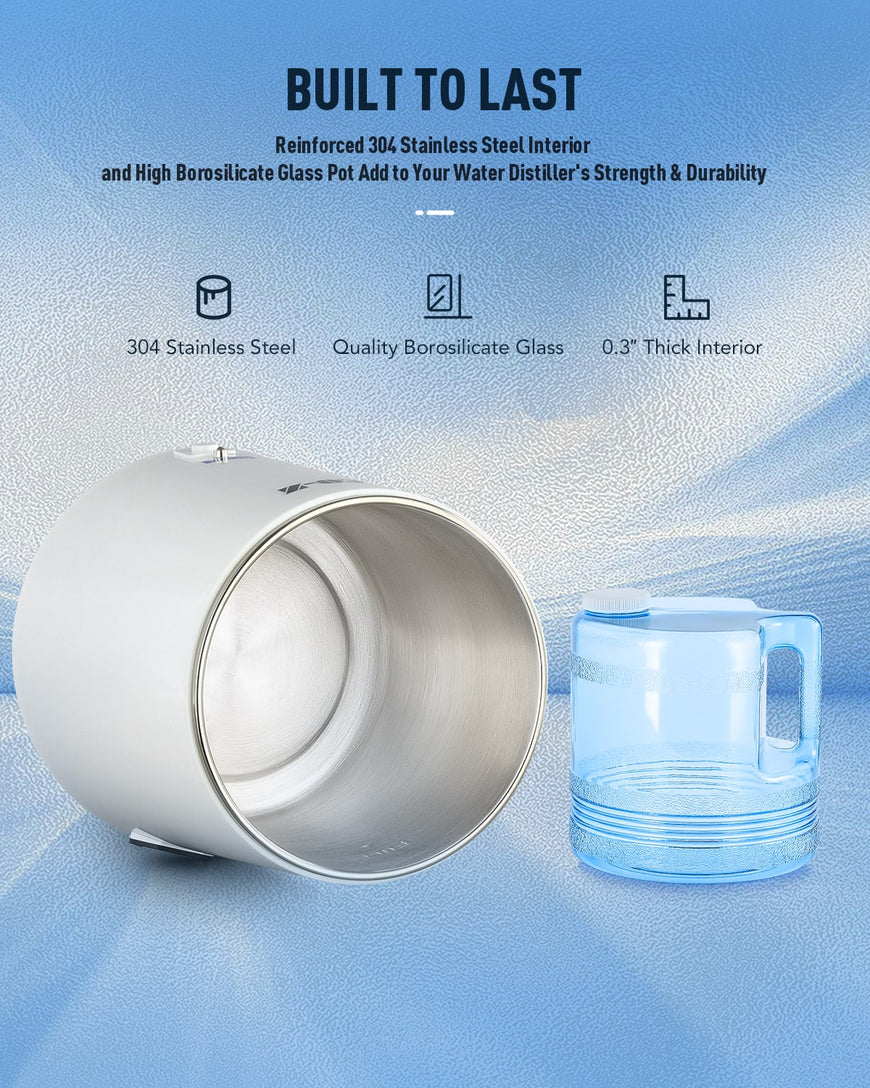 CO-Z 750W 1.1 Gallon Water Distiller with BPA Free Container