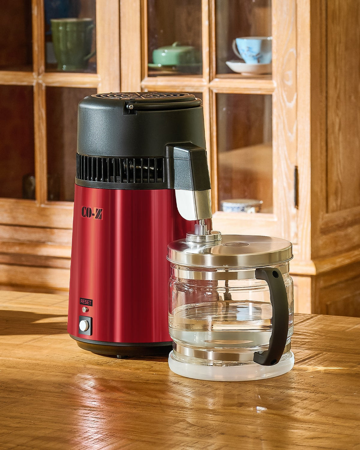 CO-Z Red 1.1 Gallon Water Distiller with Glass Container