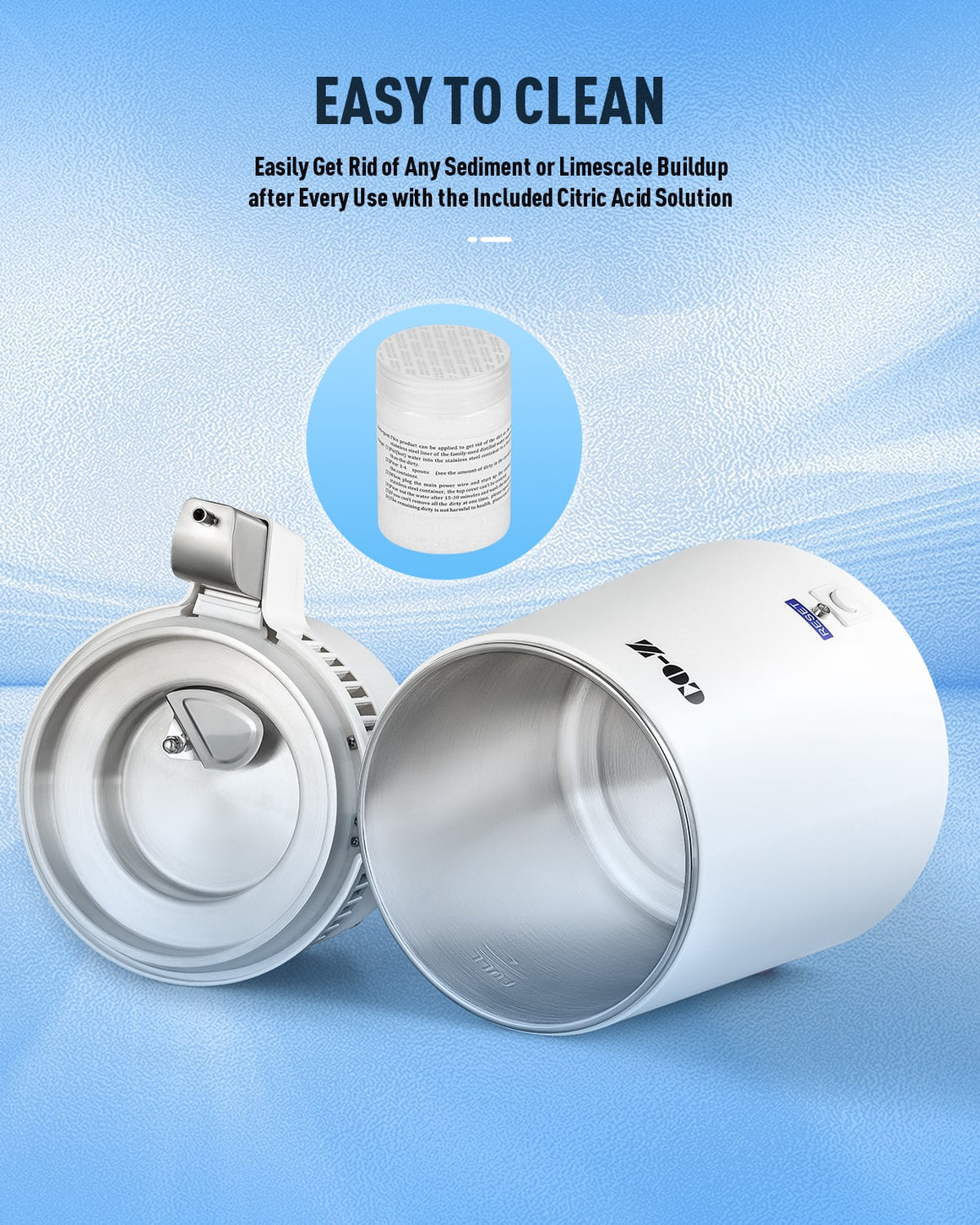 CO-Z 1.1 Gallon Water Distiller, 750W Distilled Water Machine