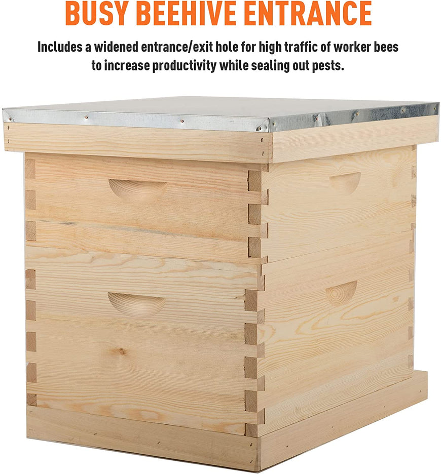 Bee Keeping Box with 10 Medium and 10 Deep Frames — CO-Z