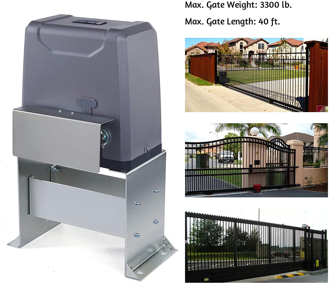 CO-Z 3300lb Sliding Gate Opener with Remote Controls