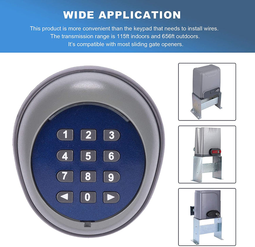 CO-Z Wireless Gate Entry Keypad for Sliding Gate Opener